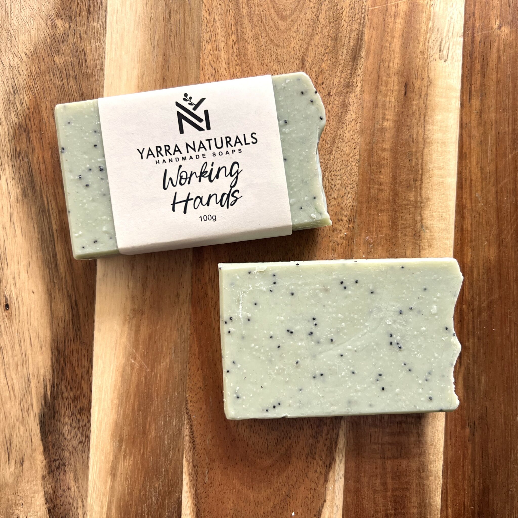 Working Hands Exfoliating (Tea Tree) Soap Bar | Yarra Naturals
